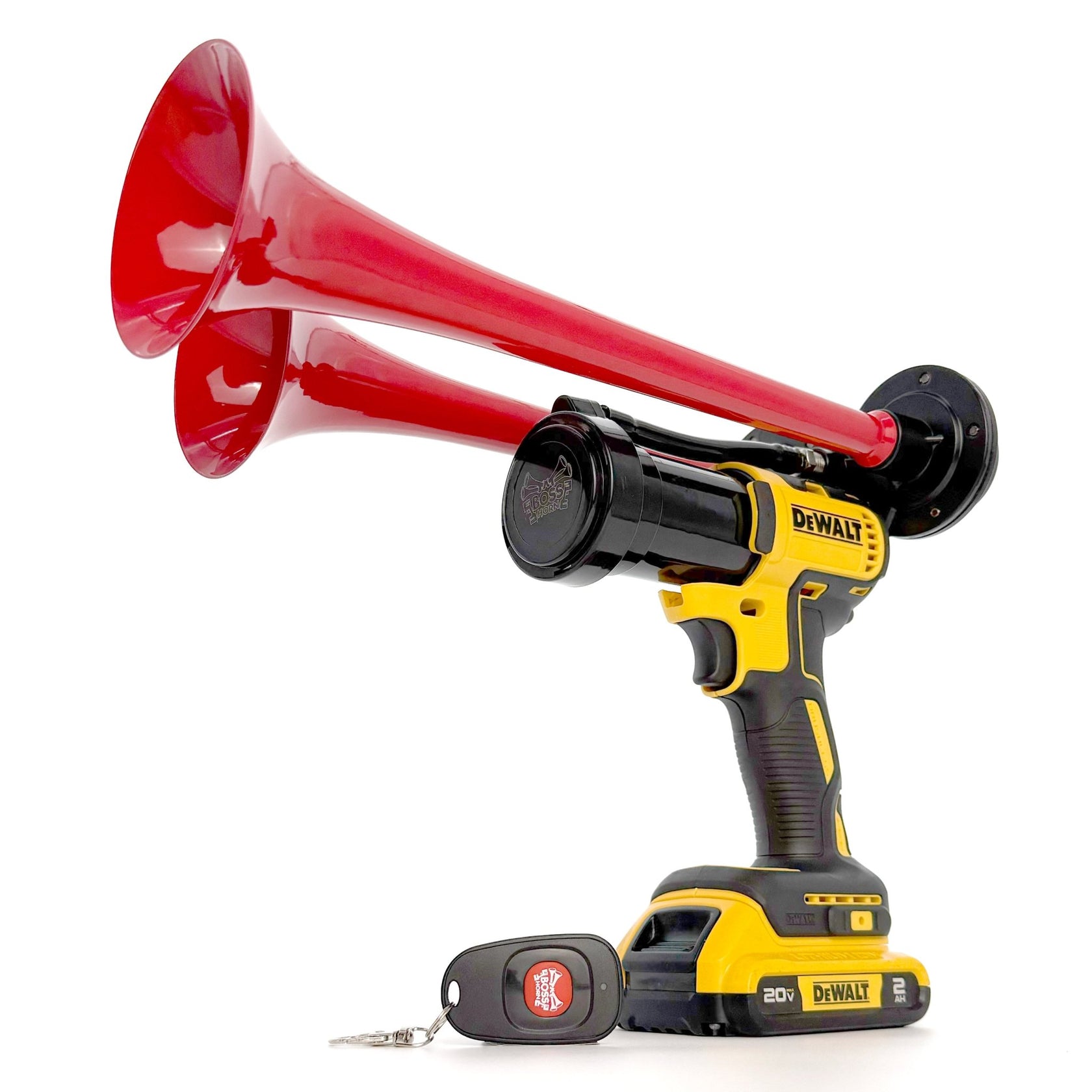 Dewalt Train Horn with Dual Trumpets and Remote
