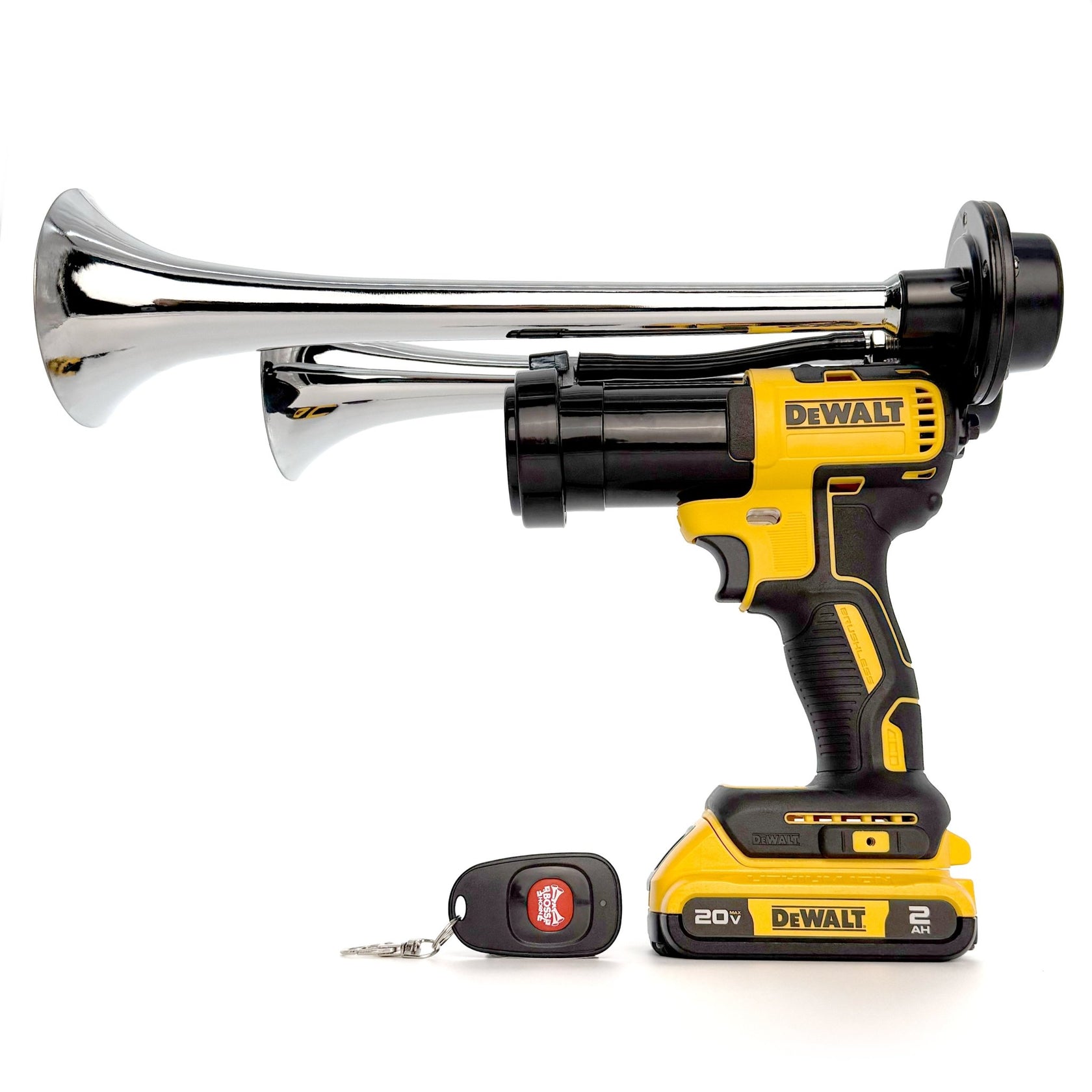 Dewalt Train Horn with Dual Trumpets and Remote