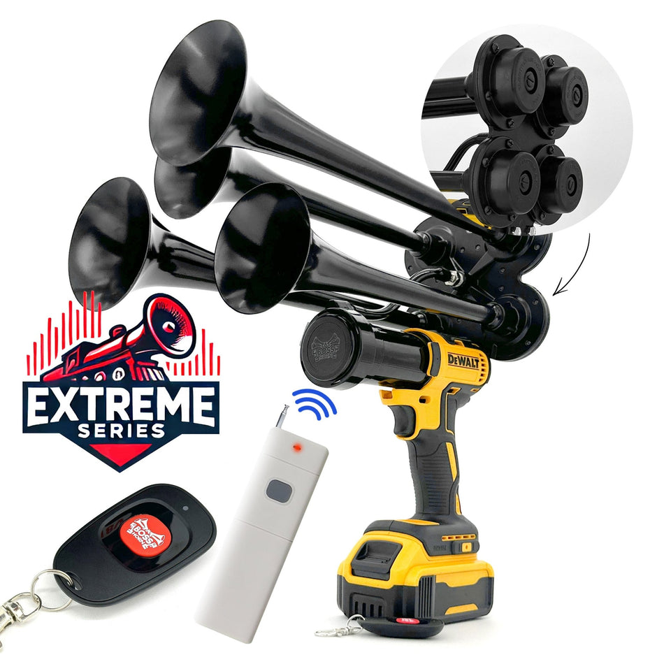 Impact Drill Train Horns - Portable Air Horn Guns with Remote