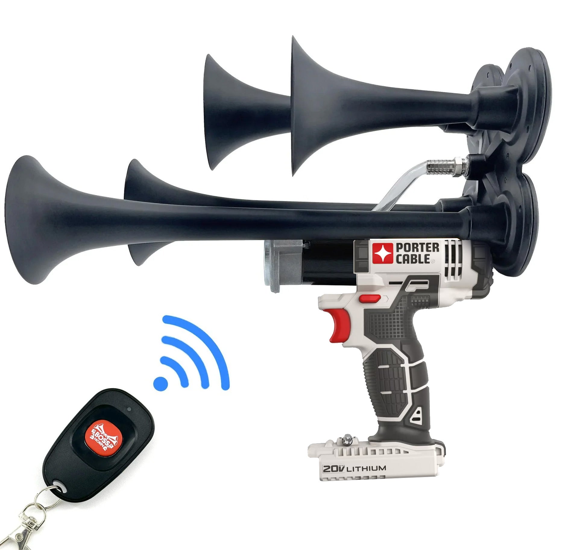 Quad Train Horns with Remote Control