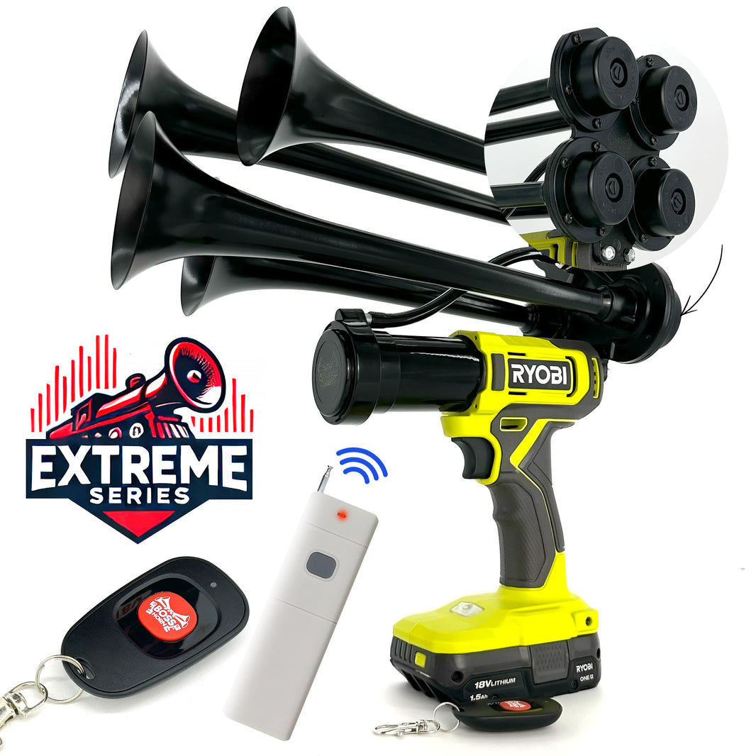 Impact Drill Train Horns - Portable Air Horn Guns with Remote