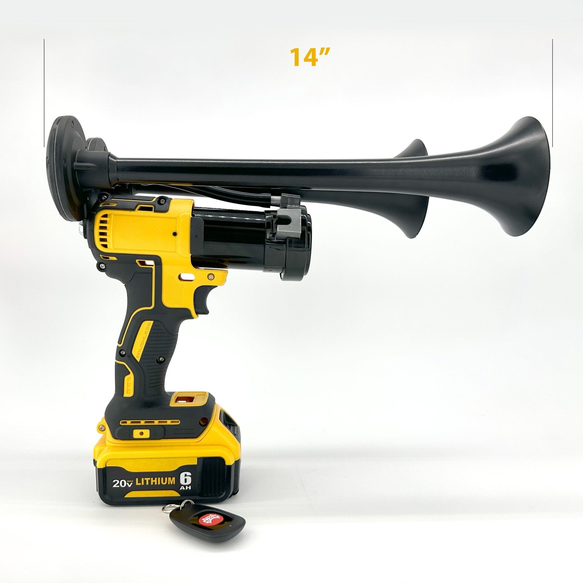 Dewalt Train Horn with Dual Trumpets and Remote